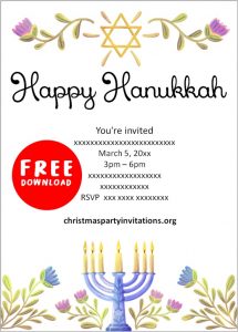 Free Hanukkah Invitation Templates to Edit Online