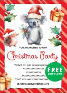 Australian Christmas Invitations Christmas Invitations