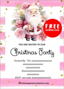 Pink christmas Invitations Christmas Invitations