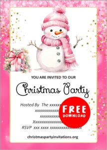 Pink christmas Invitations Christmas Invitations